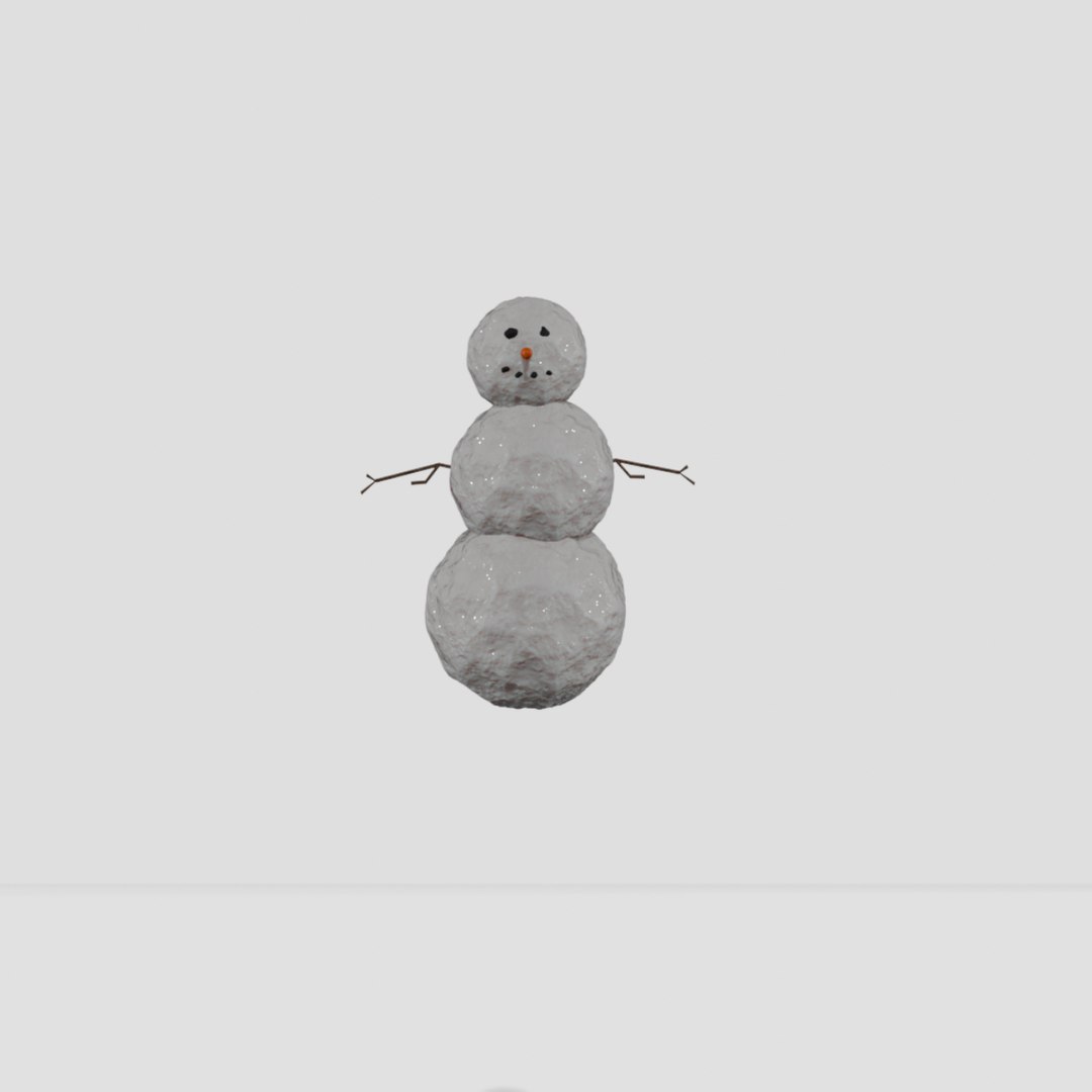 Realistic Snowman Model - TurboSquid 2309755