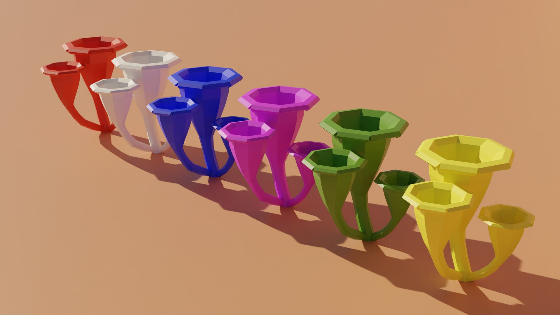 3D Magic Mushrooms For Games 3D - TurboSquid 2175330