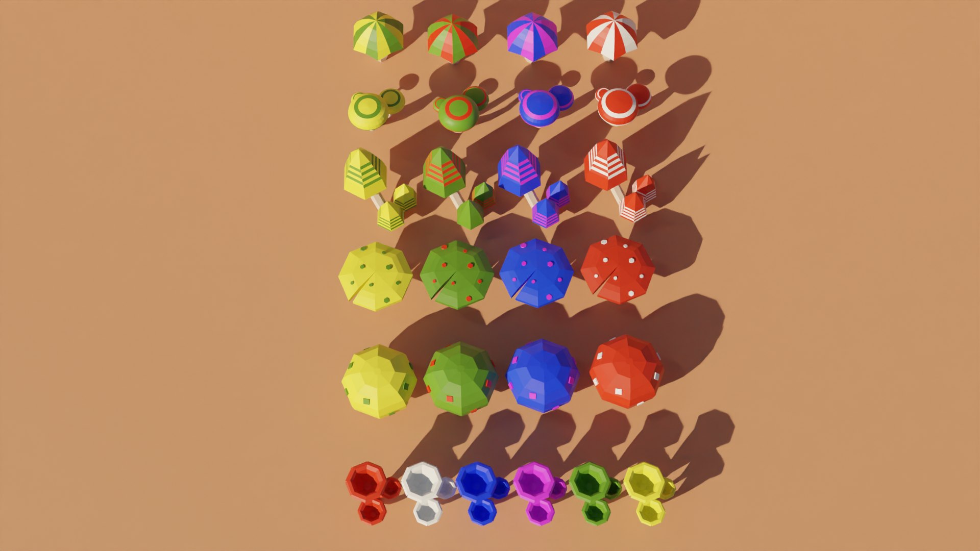 3D Magic Mushrooms For Games 3D - TurboSquid 2175330