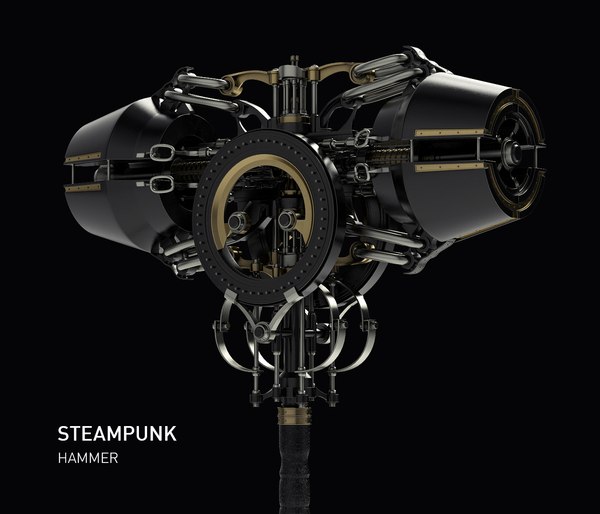 3D steampunk hammer weapon model - TurboSquid 1269691