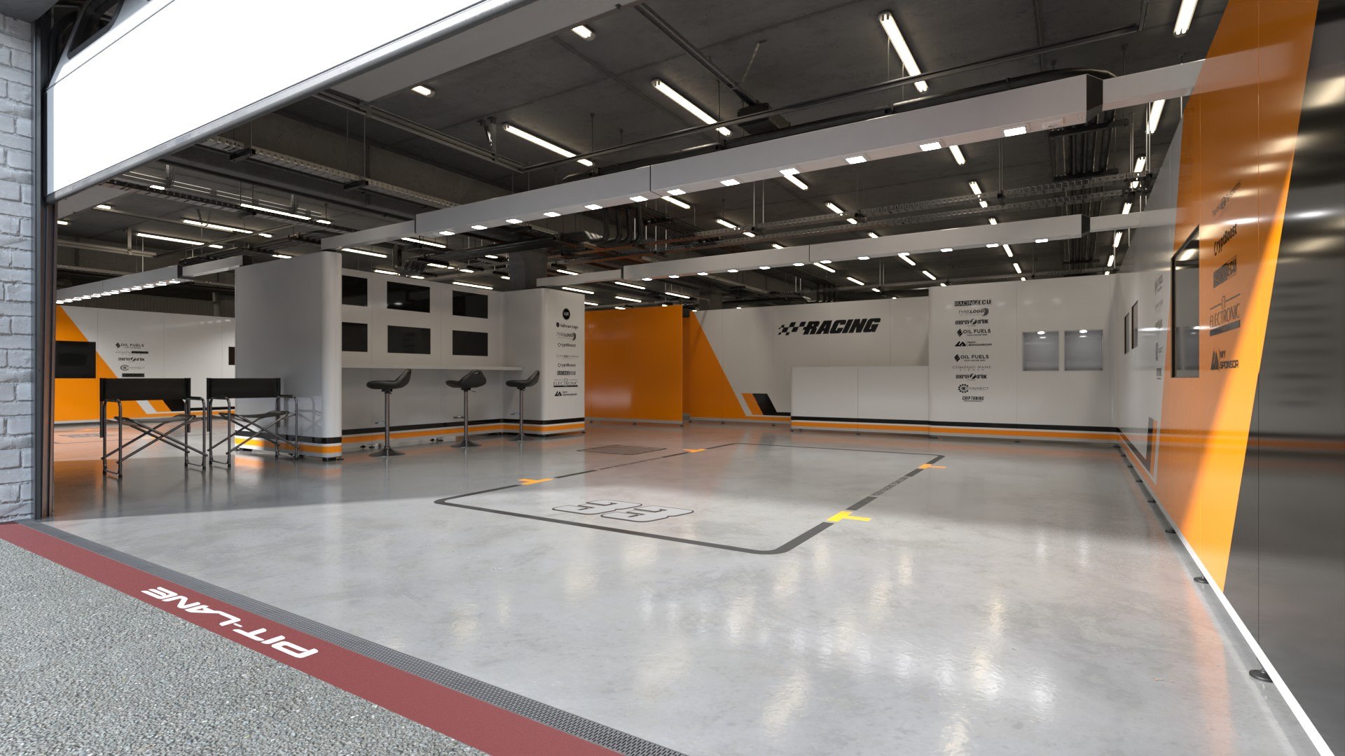 3D Base Racing Team Garage 5 Model - TurboSquid 2268058