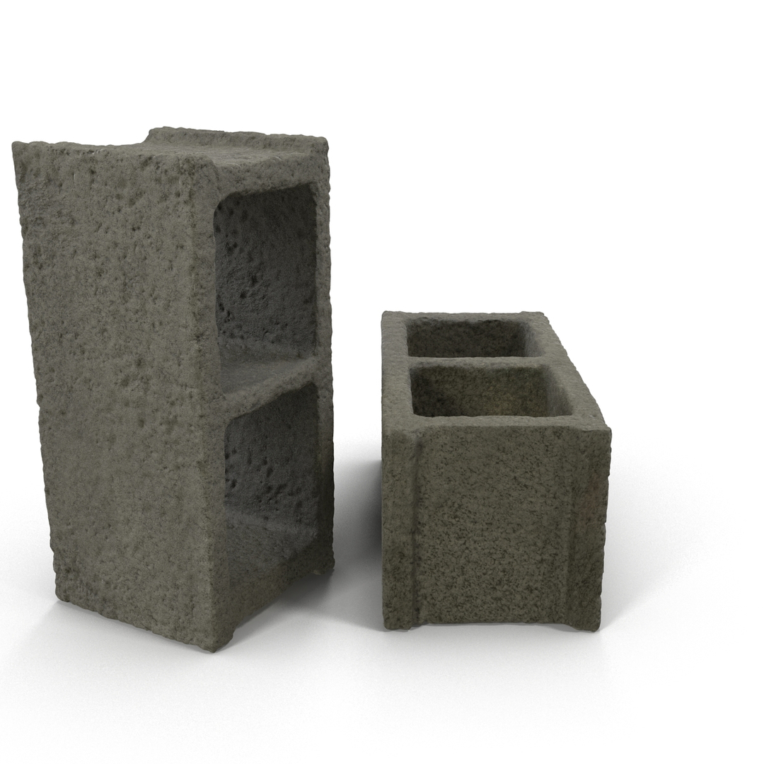 3d max cinderblocks materials