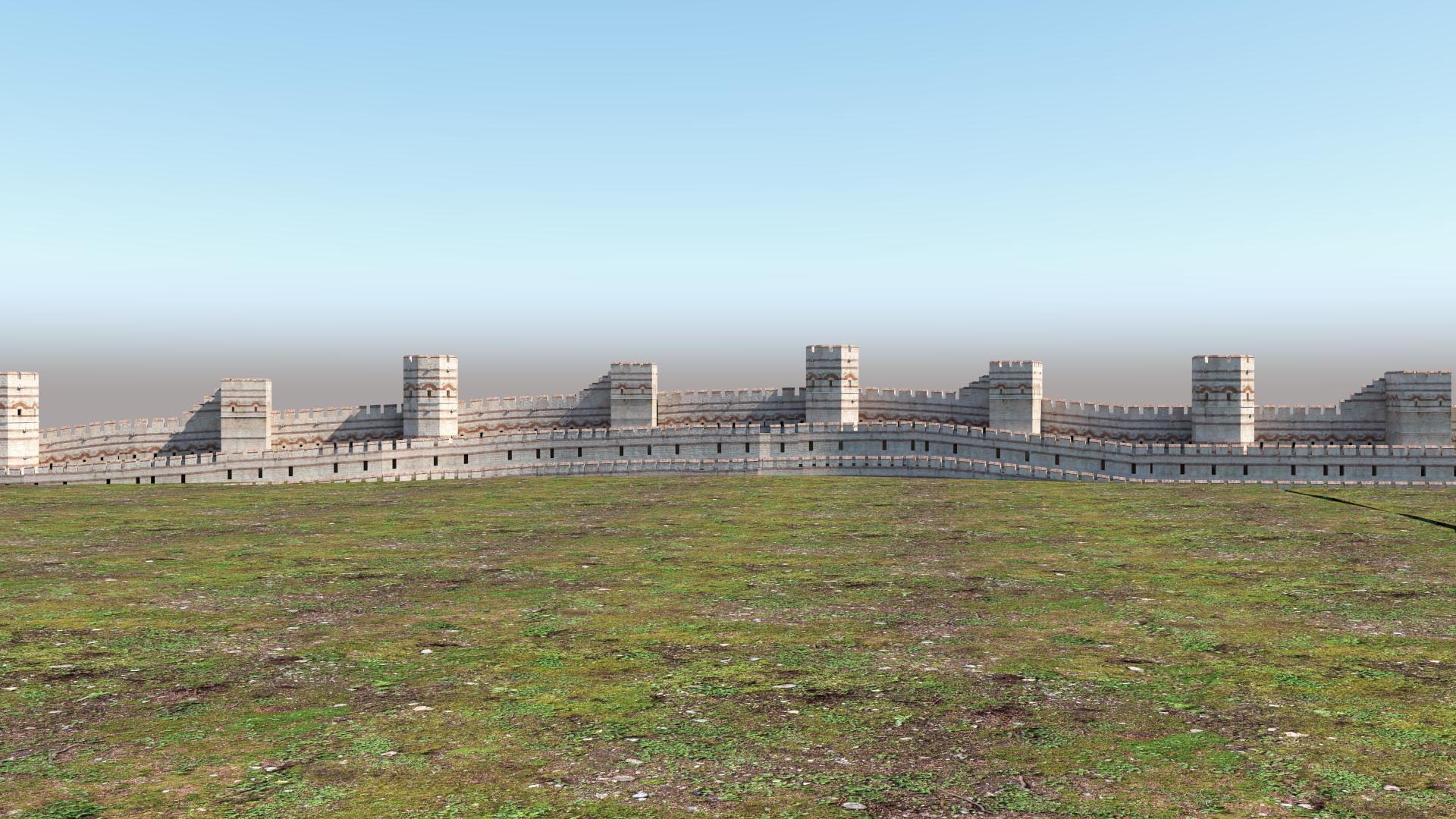 Roman Wall 3D Model - TurboSquid 1433340
