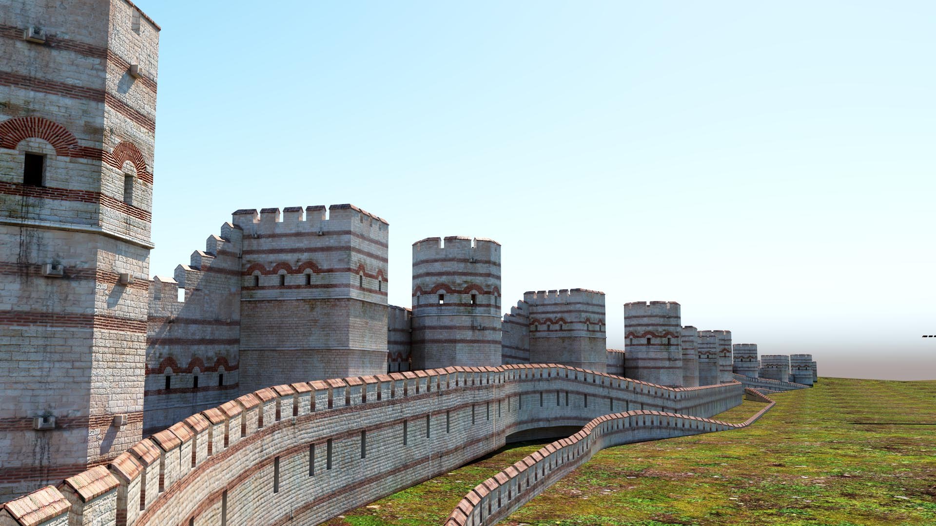 Roman Wall 3D Model - TurboSquid 1433340