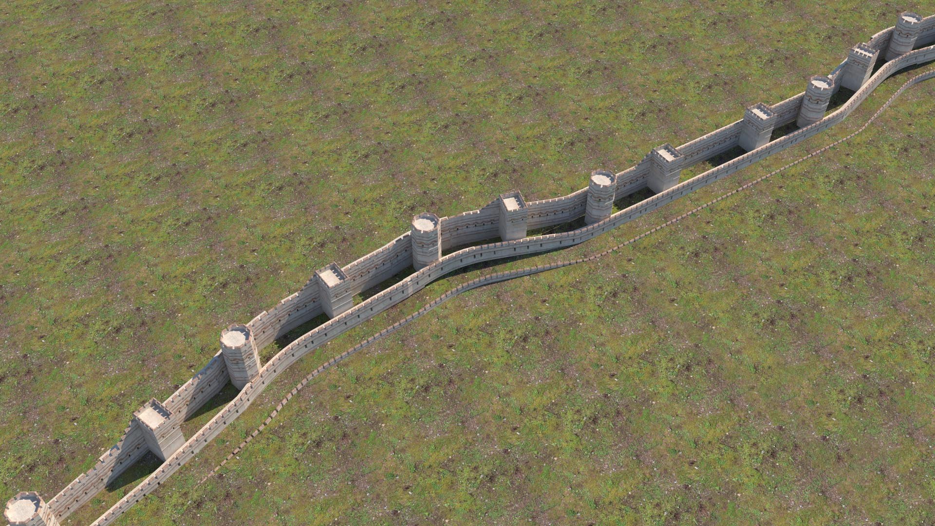 Roman Wall 3D Model - TurboSquid 1433340
