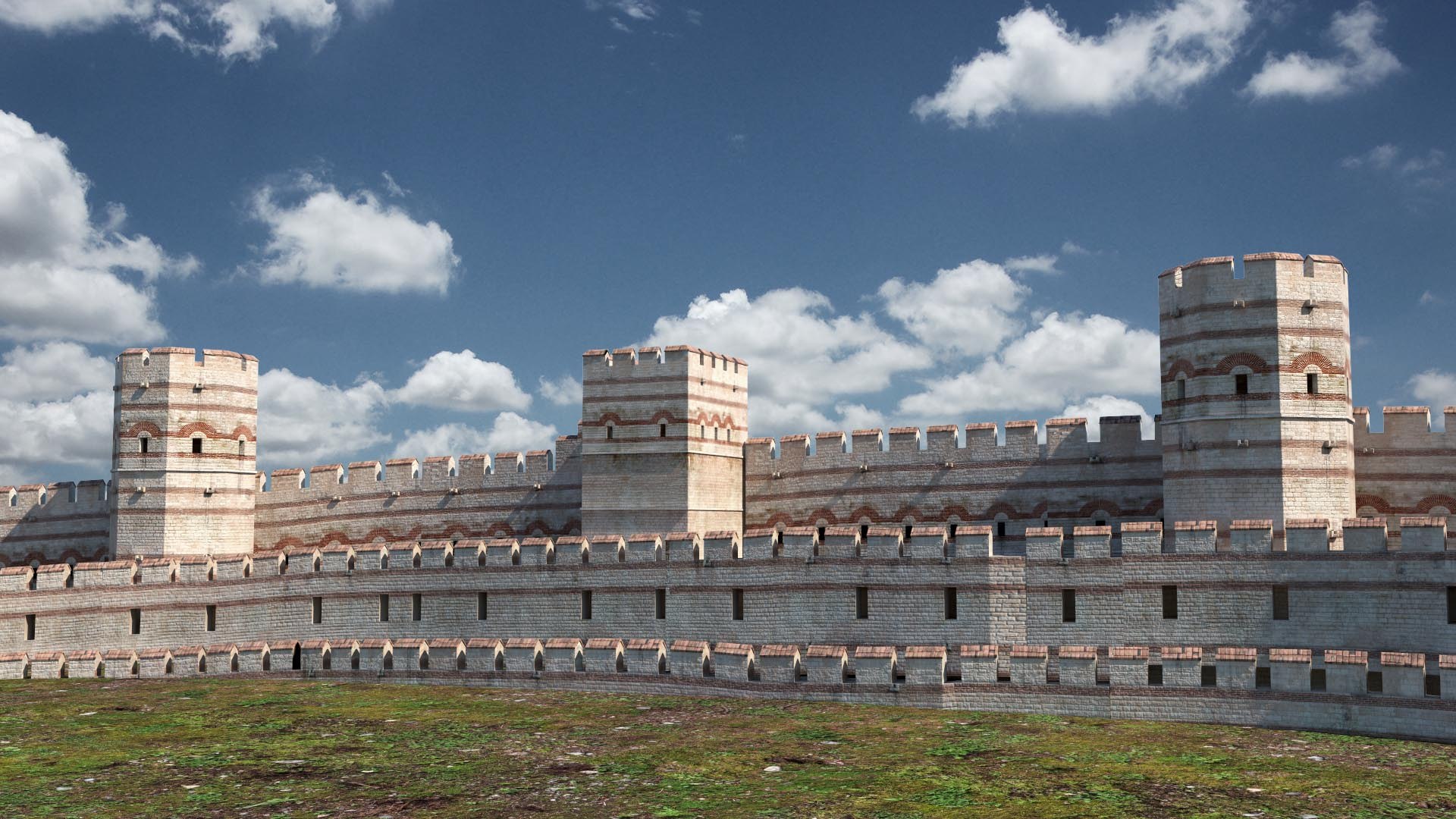 Roman Wall 3D Model - TurboSquid 1433340