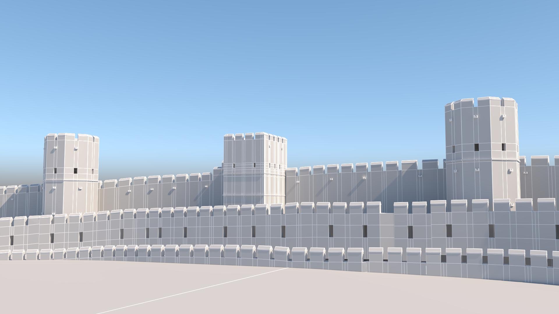 Roman Wall 3D Model - TurboSquid 1433340