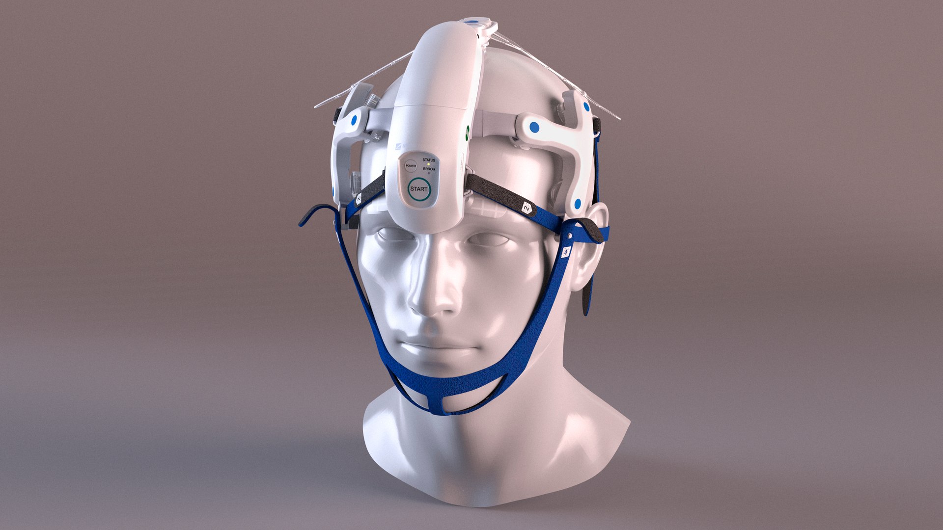3D Neural Activities Analysis Electroencephalography EEG Headset ...
