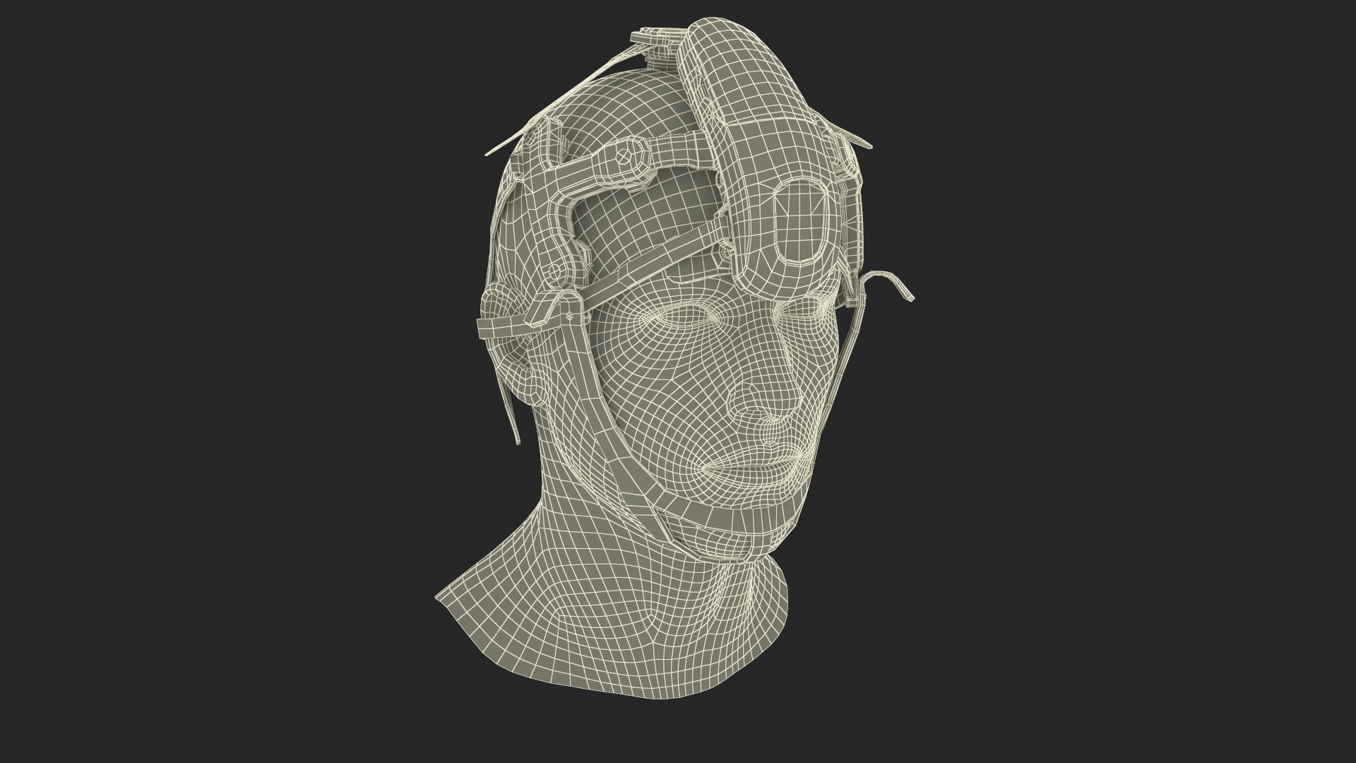 3D Neural Activities Analysis Electroencephalography EEG Headset ...