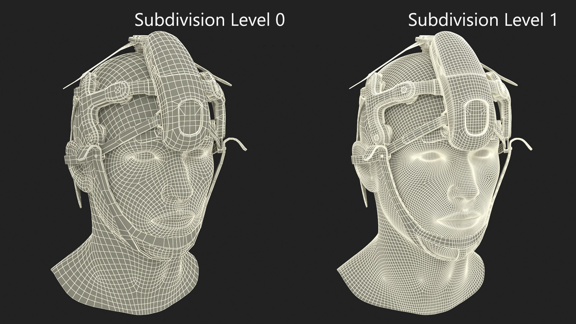 3D Neural Activities Analysis Electroencephalography EEG Headset ...