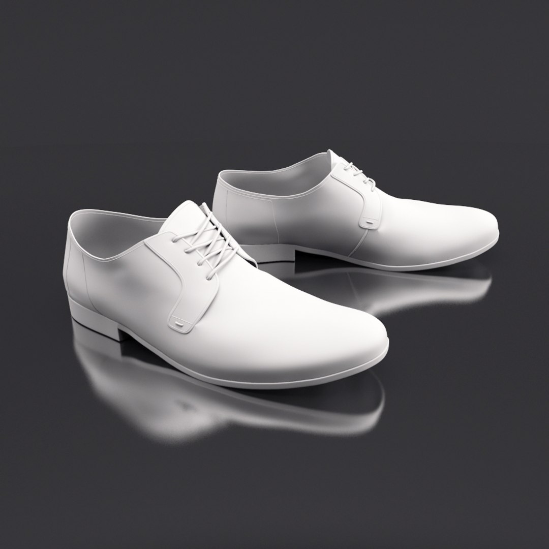 3d mens leather shoes s model
