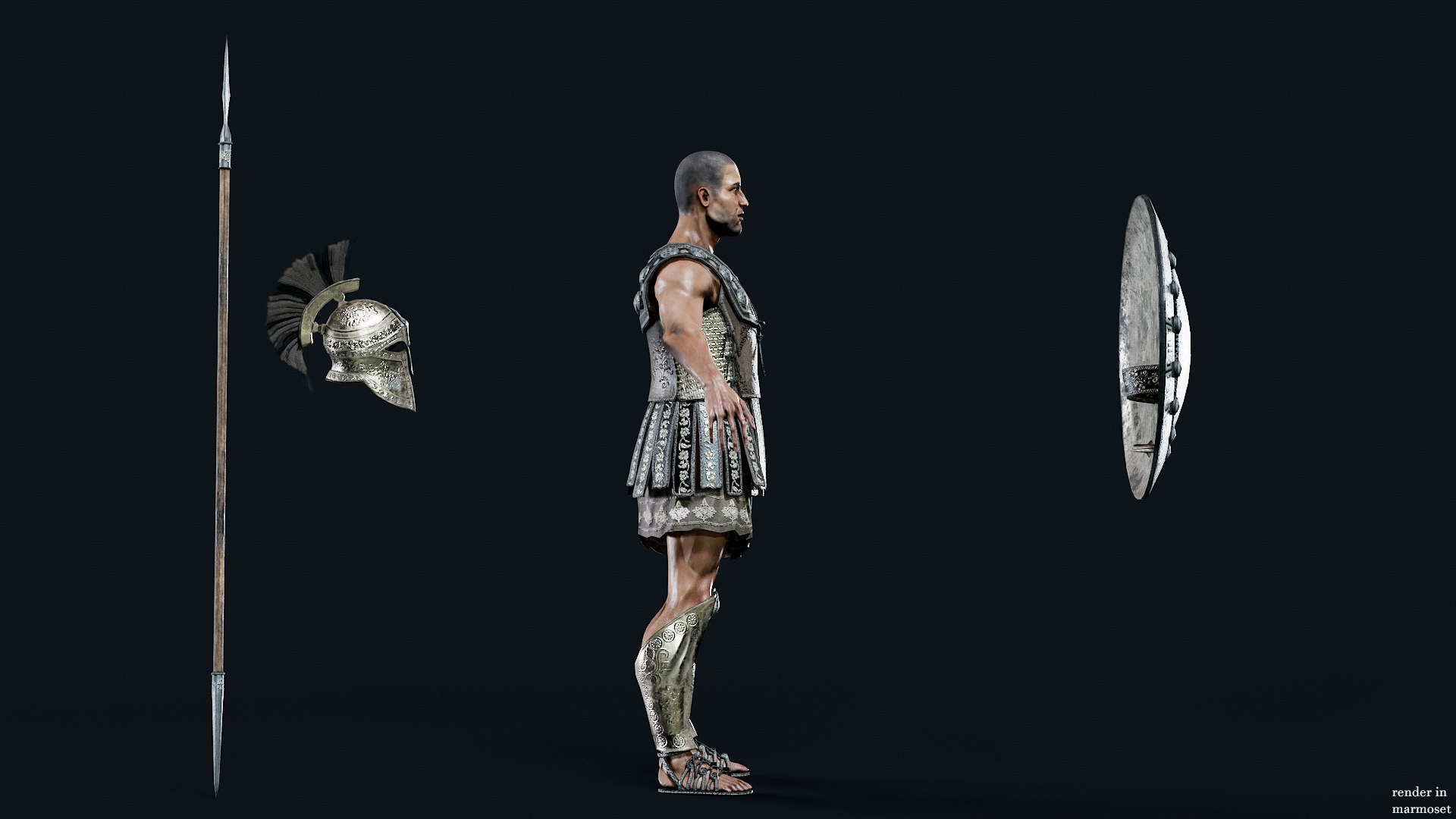 3D GreeK HoplitE D Model - TurboSquid 2361146