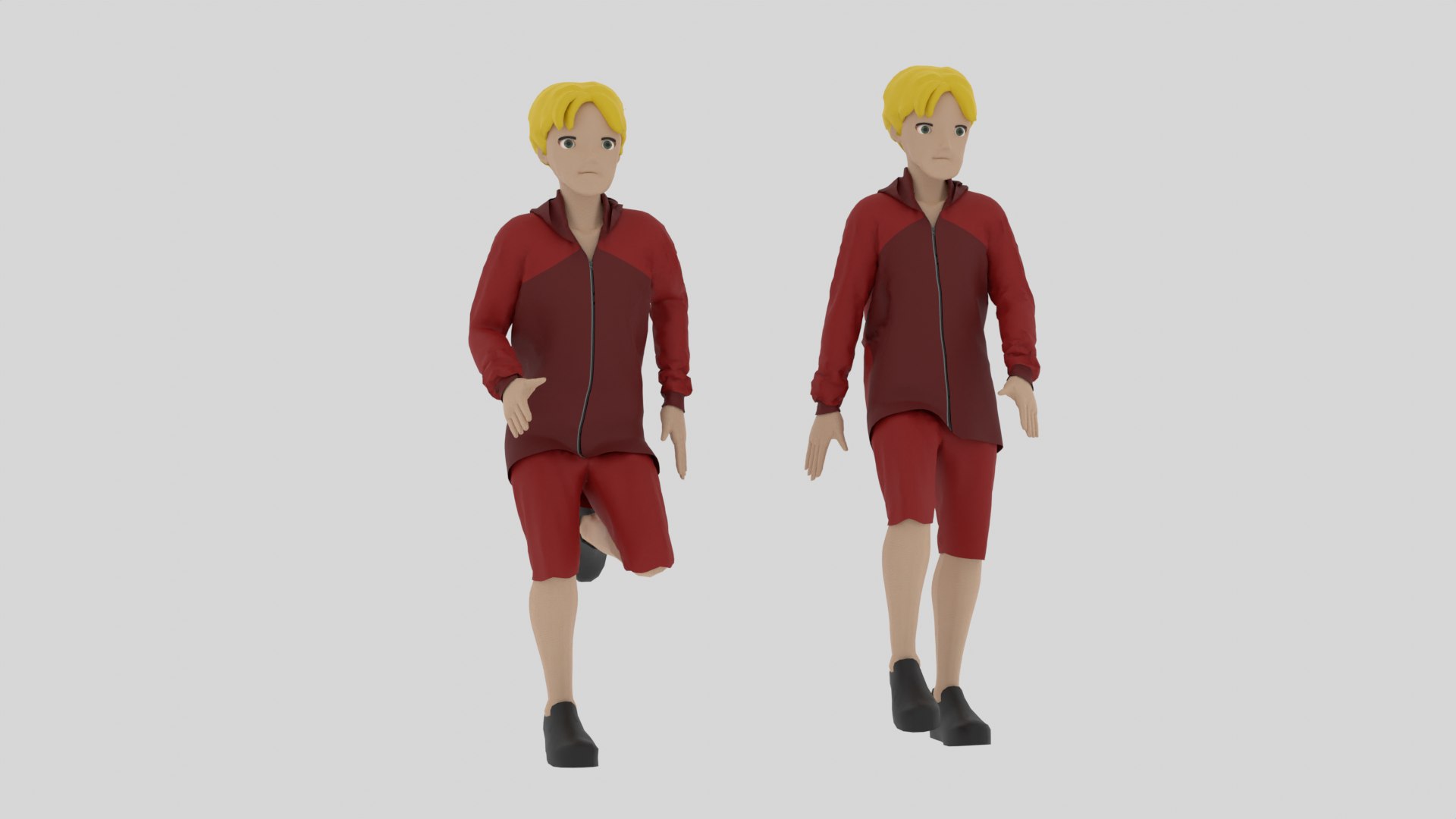 Cartoon Character Walking And Running Animation 3D Model - TurboSquid ...