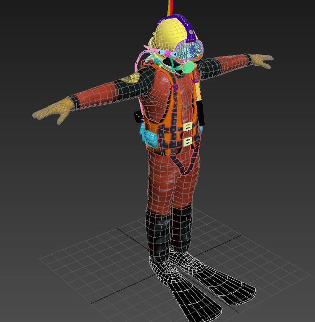 Diver 3d Model