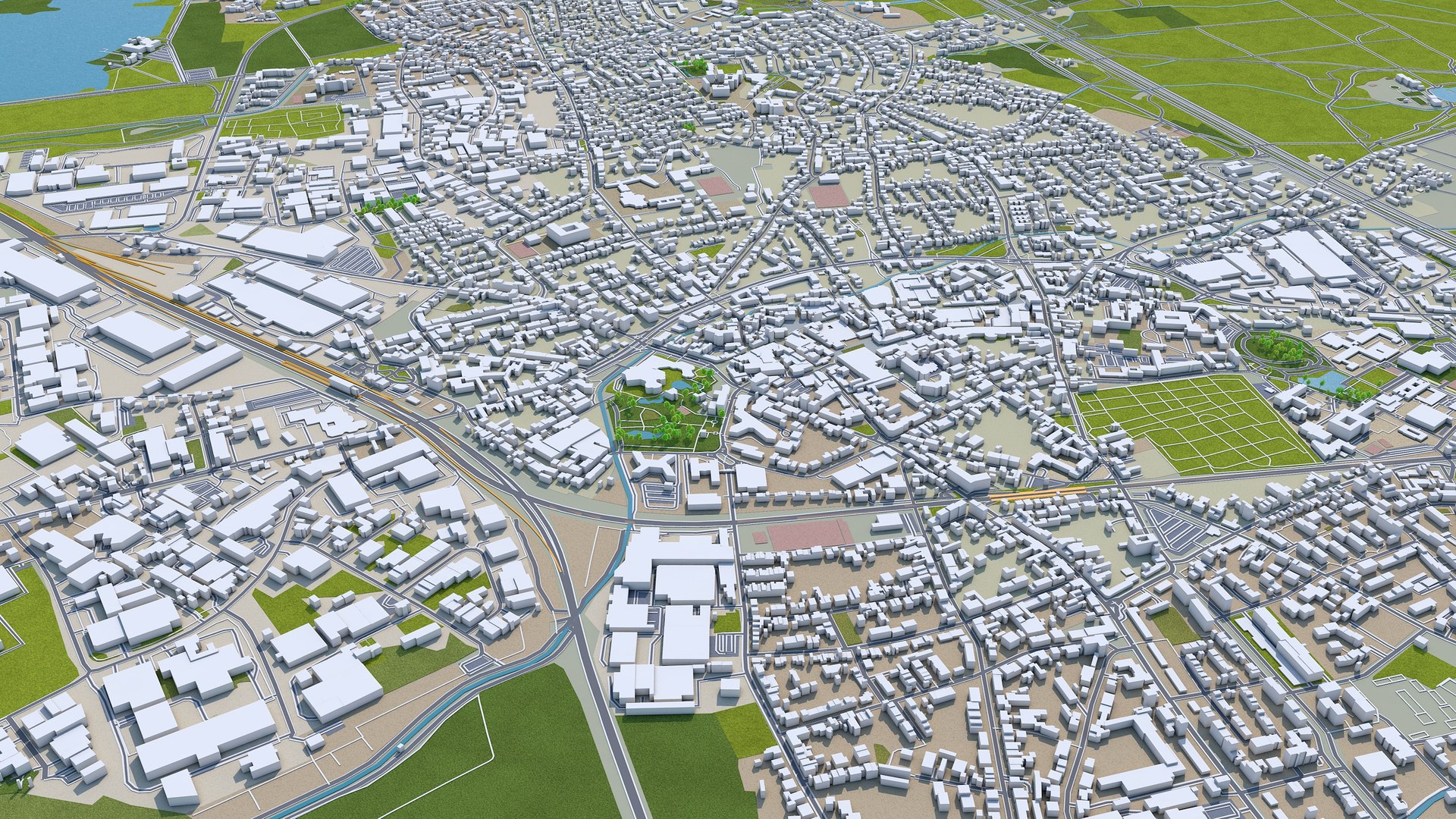 City Area Building 3D Model - TurboSquid 1617823