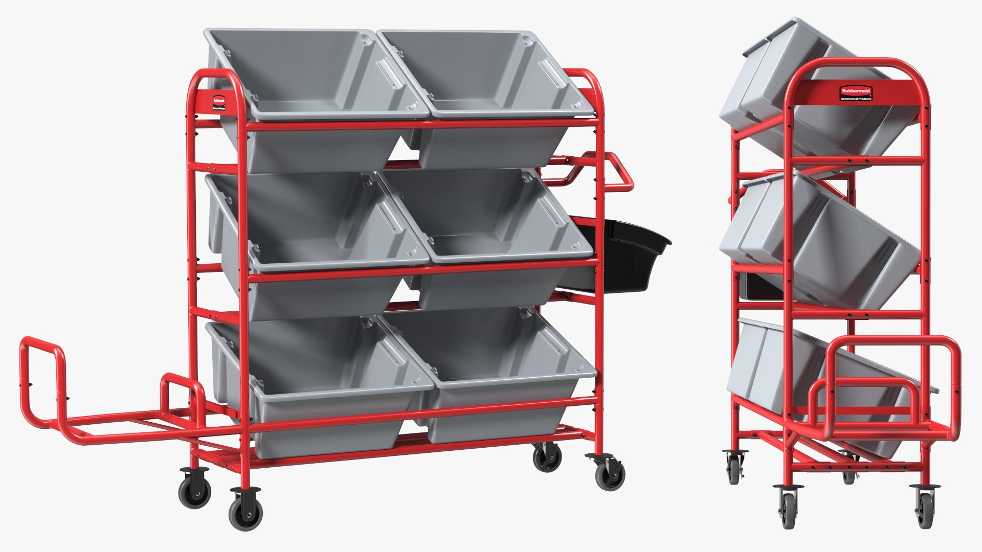 3D Tote Picking Cart with Angled Shelves Rubbermaid model - TurboSquid ...