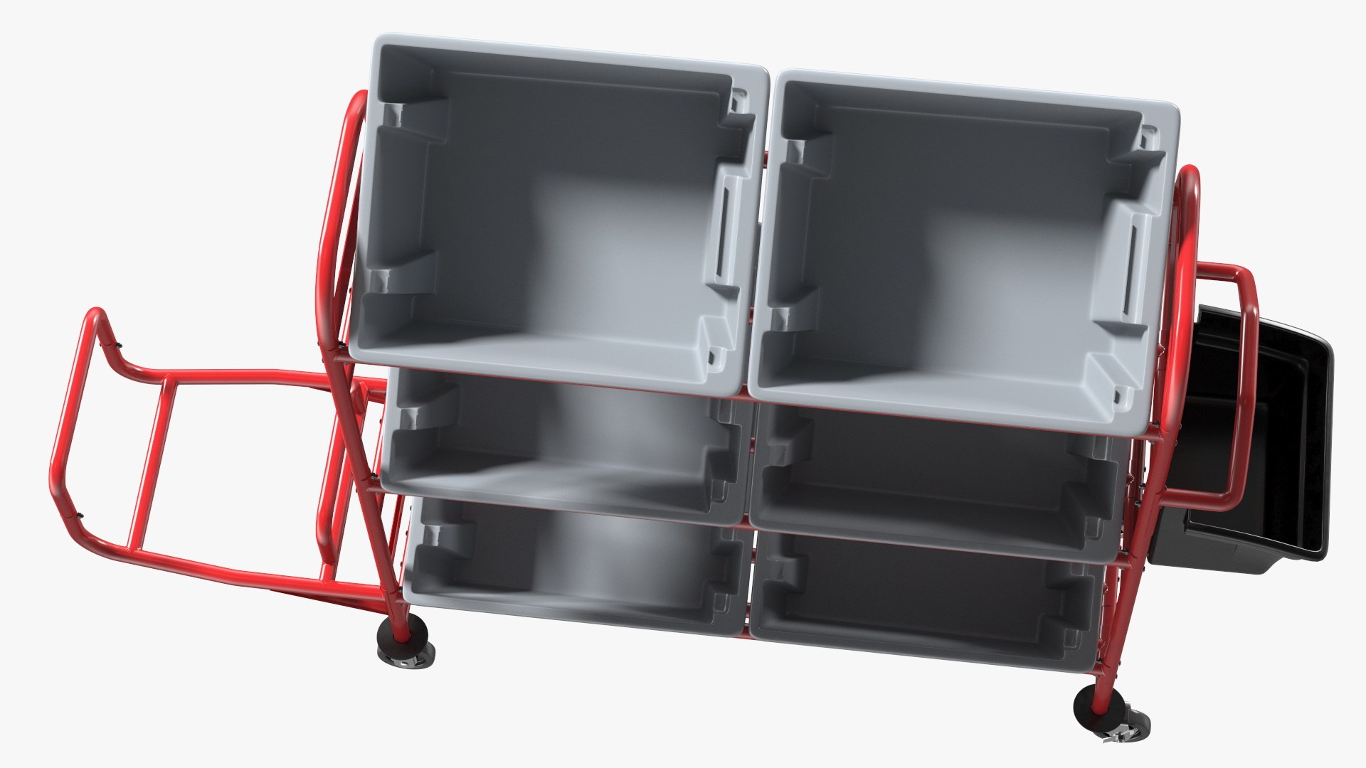 3D Tote Picking Cart with Angled Shelves Rubbermaid model - TurboSquid ...