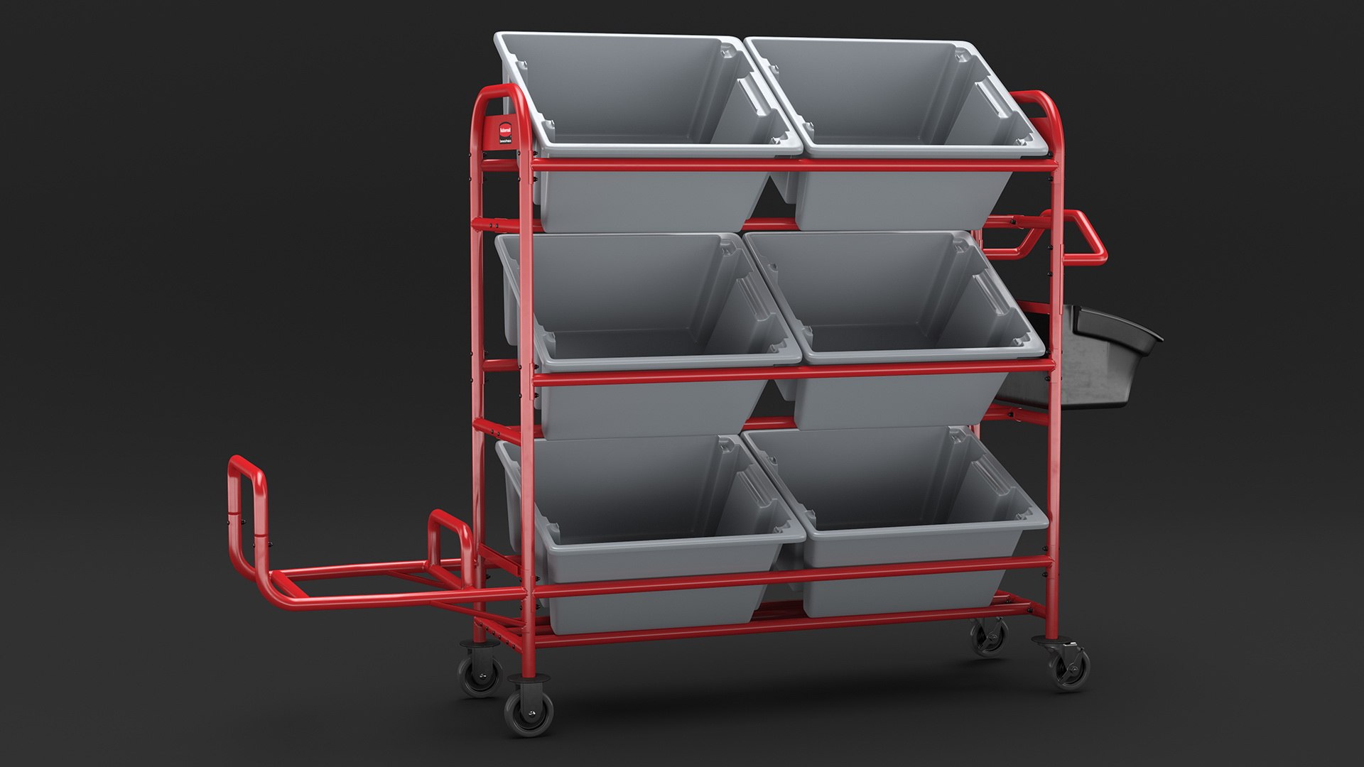 3D Tote Picking Cart with Angled Shelves Rubbermaid model - TurboSquid ...