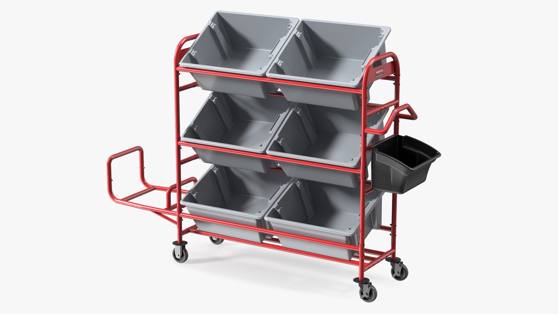 3D Tote Picking Cart with Angled Shelves Rubbermaid model - TurboSquid ...