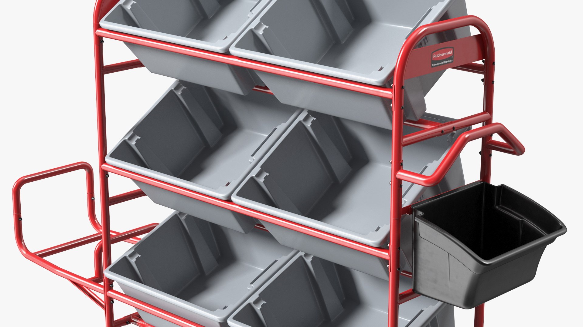 3D Tote Picking Cart with Angled Shelves Rubbermaid model - TurboSquid ...