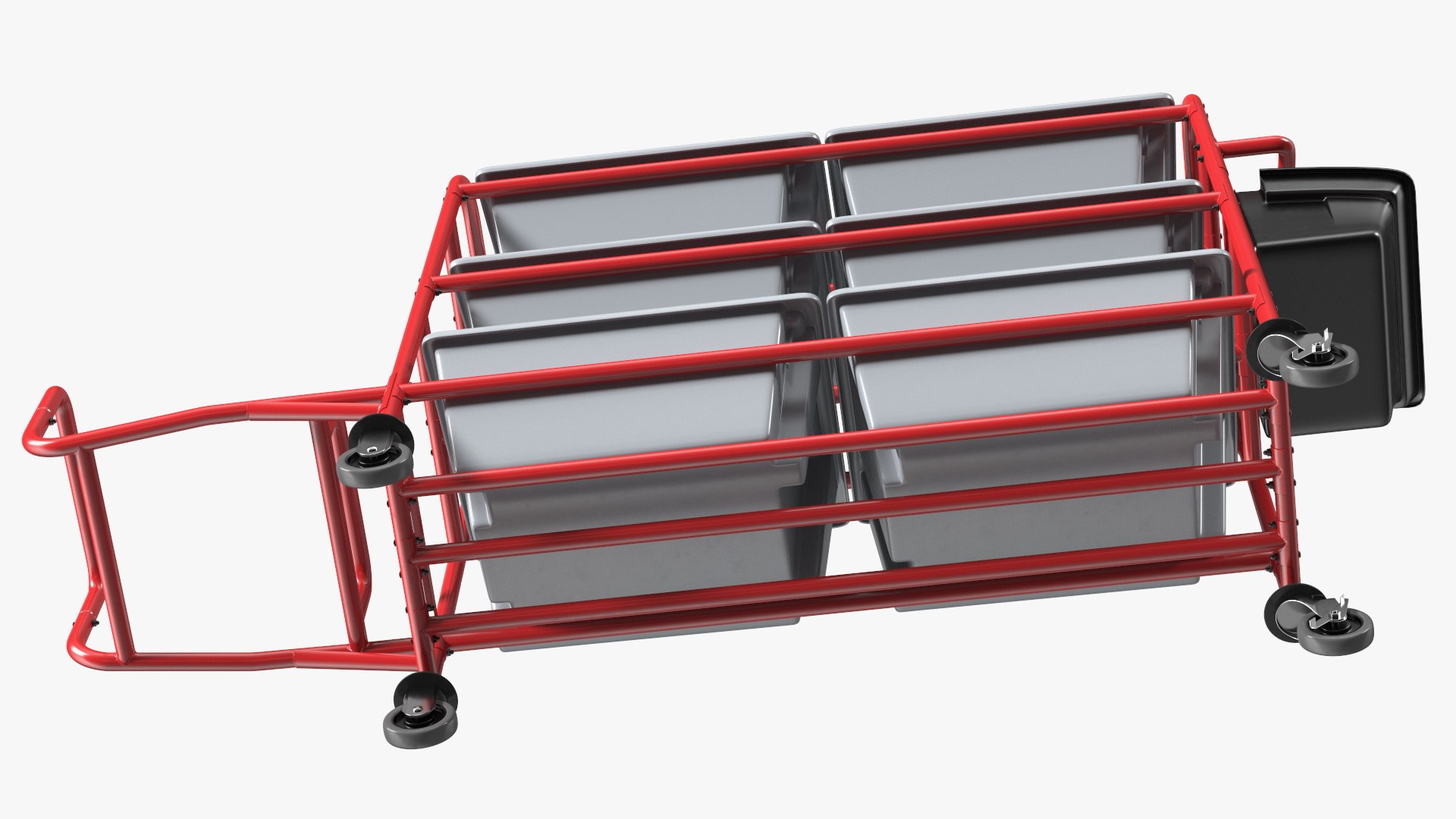 3D Tote Picking Cart with Angled Shelves Rubbermaid model - TurboSquid ...