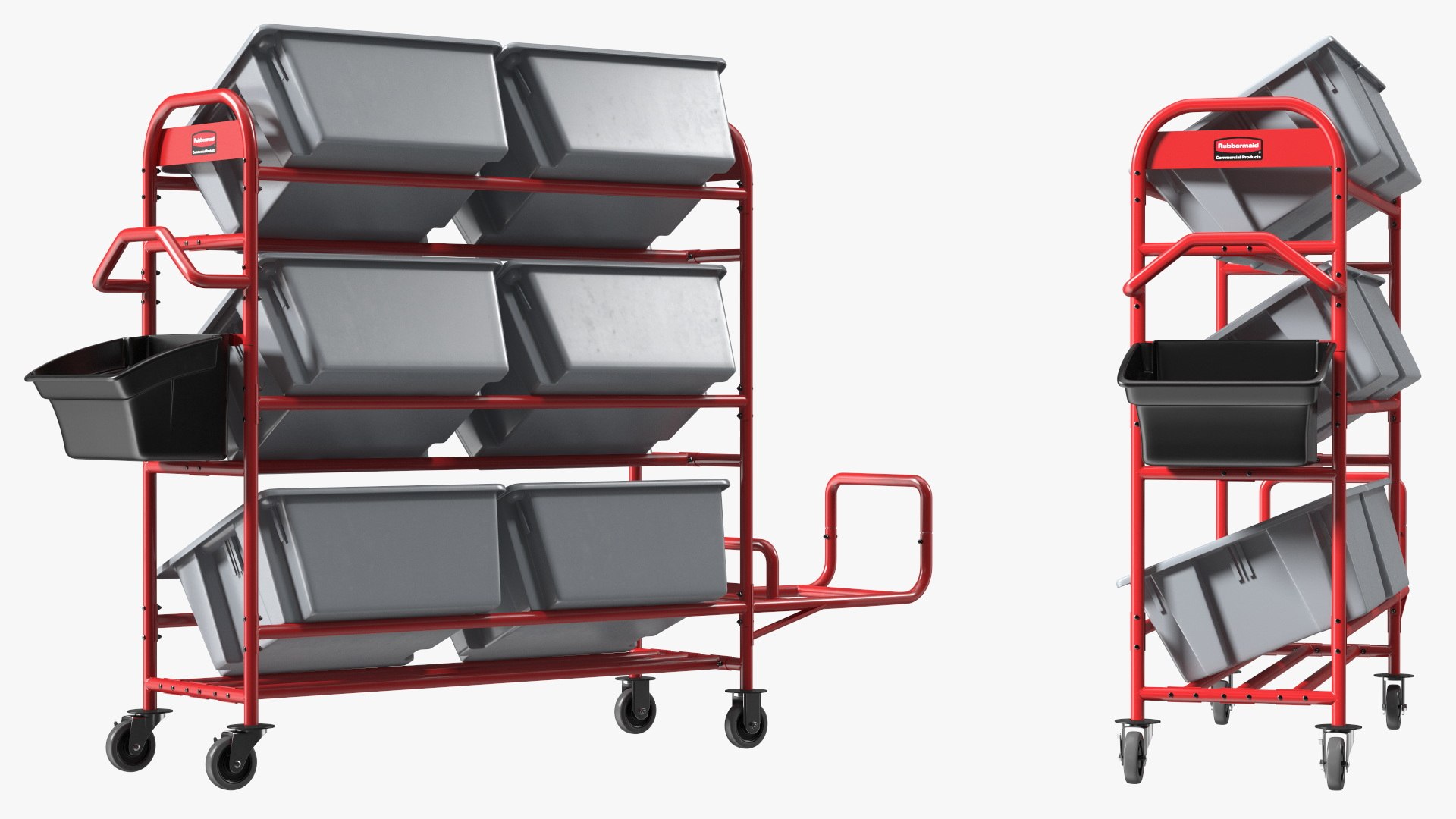 3D Tote Picking Cart with Angled Shelves Rubbermaid model - TurboSquid ...