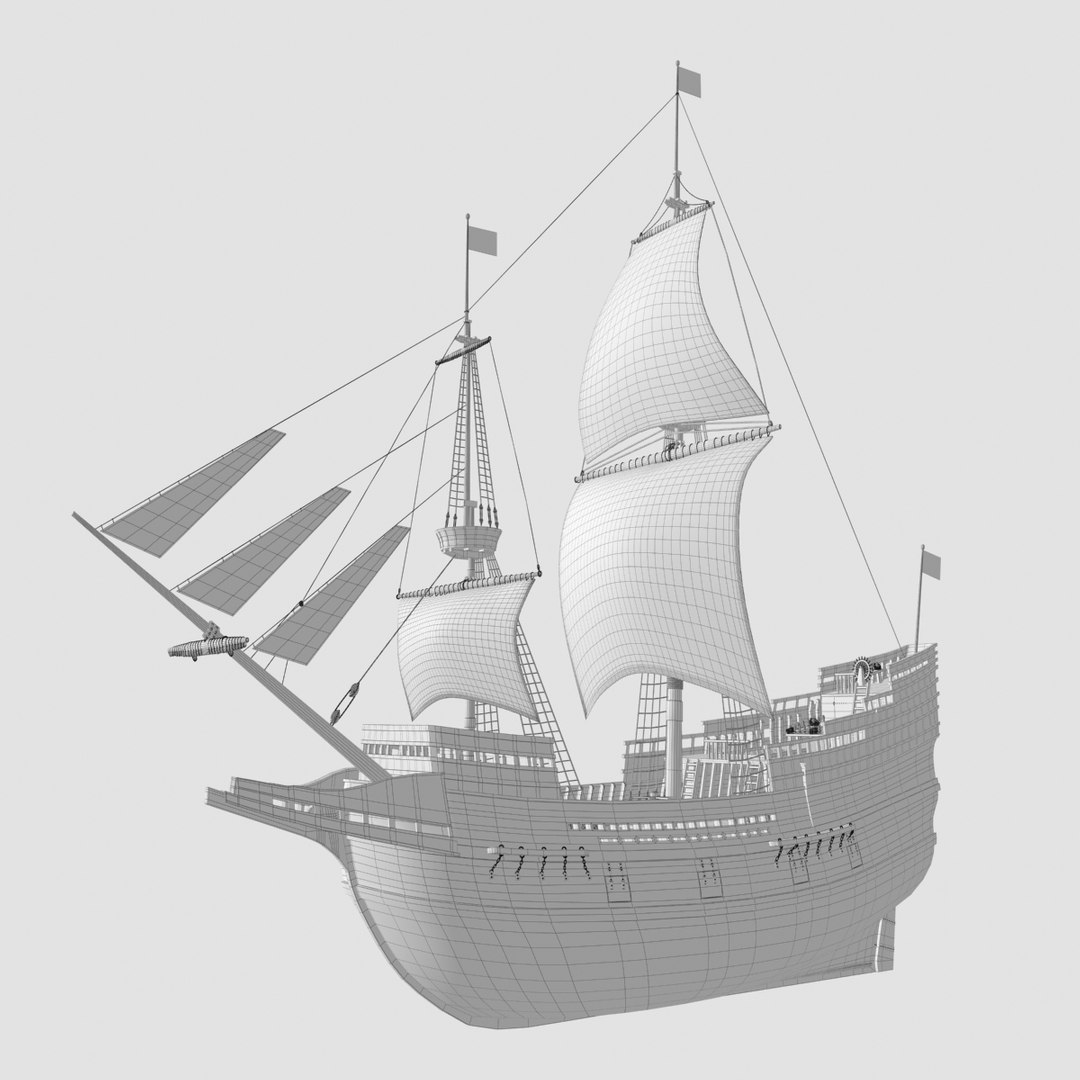 Speedwell Pinnace Mayflower 3d Max