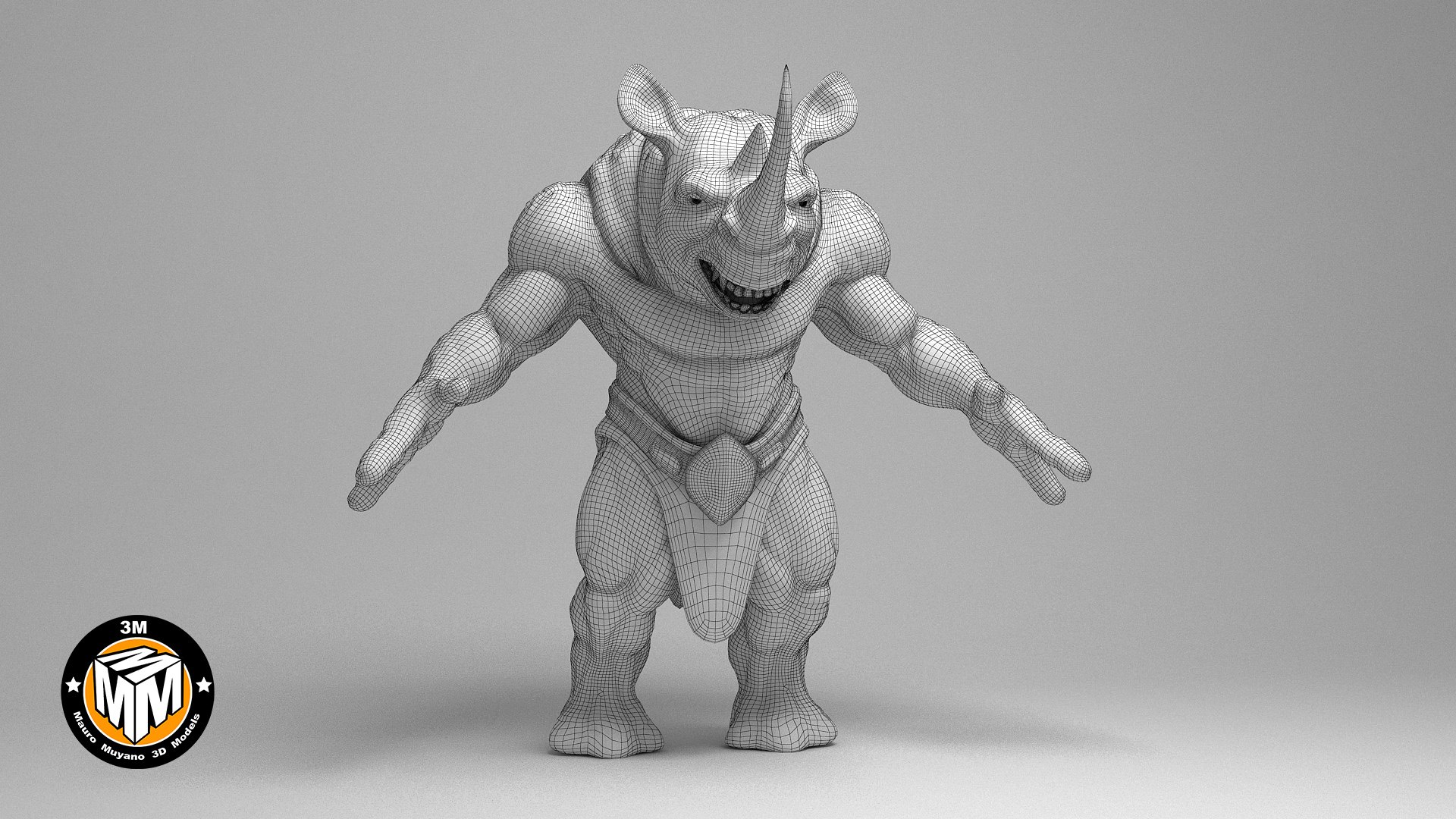3D Monster Minotaur Rhinoceros - TurboSquid 1271887