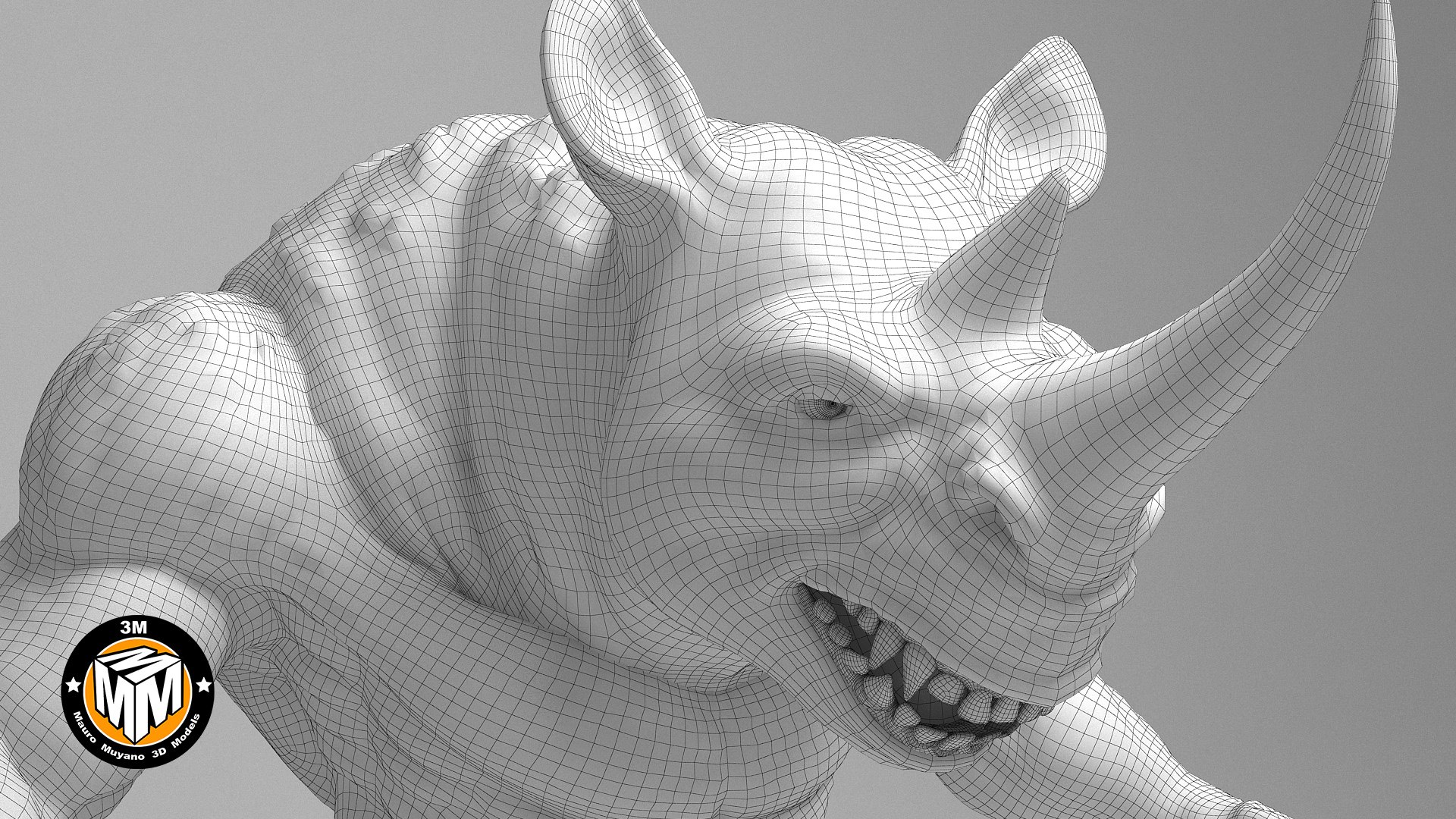 3D Monster Minotaur Rhinoceros - TurboSquid 1271887
