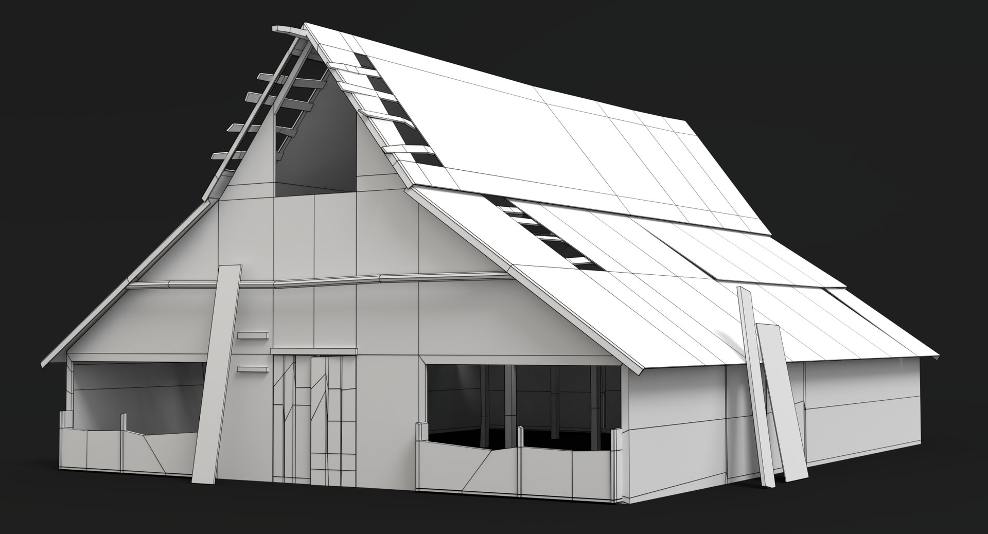 Rustic barn 3D model - TurboSquid 1317501