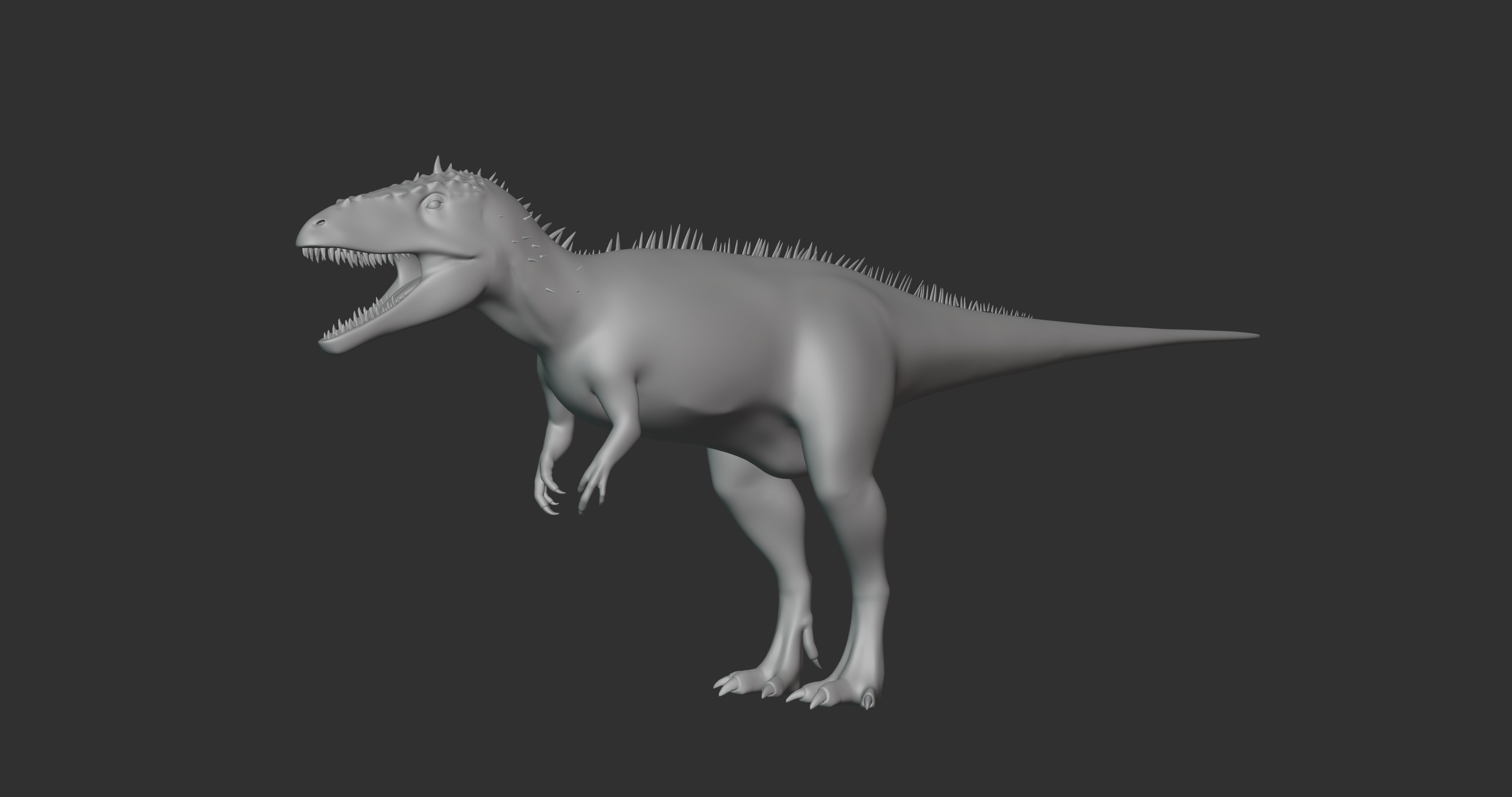 Carcharodontosaurus Basemesh Low Poly3D模型 - TurboSquid 1993670