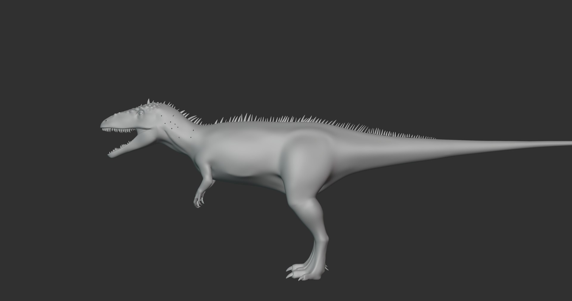 Carcharodontosaurus Basemesh Low Poly3D模型 - TurboSquid 1993670