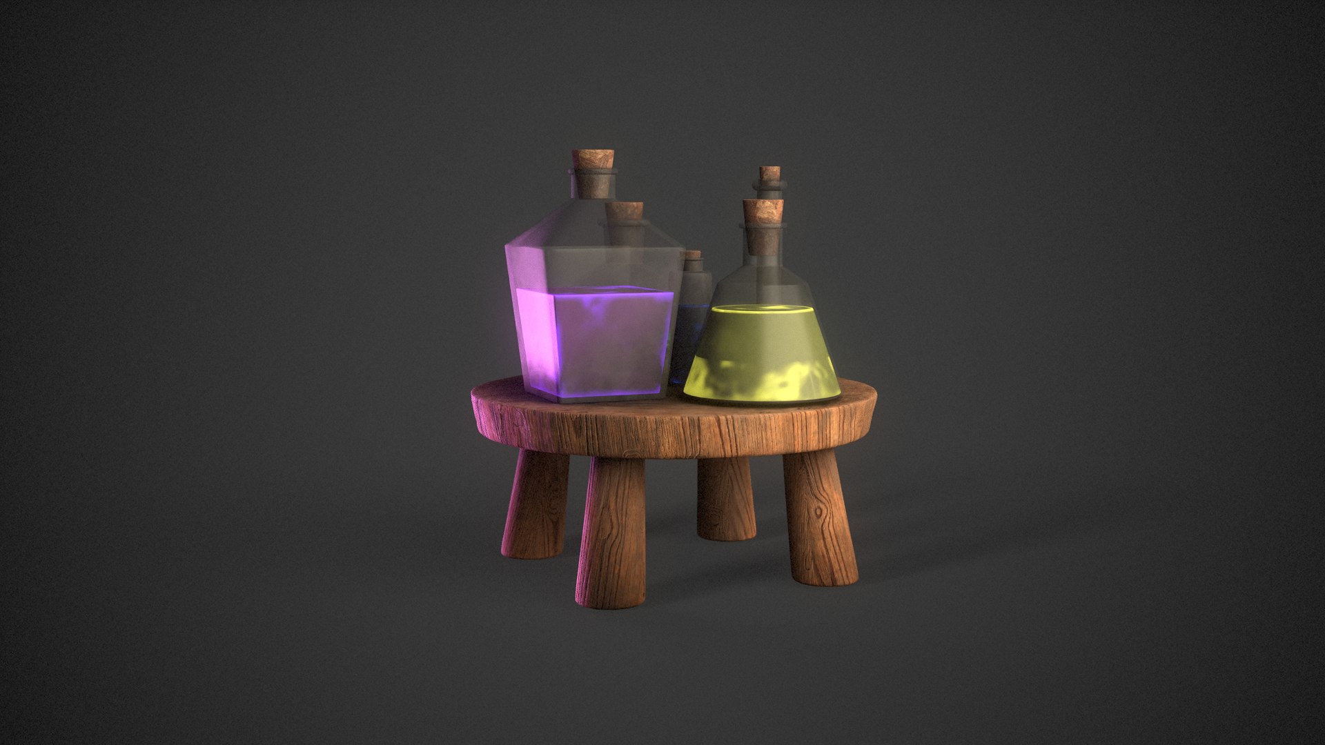 3D Medieval Potion Bottles - TurboSquid 2349950
