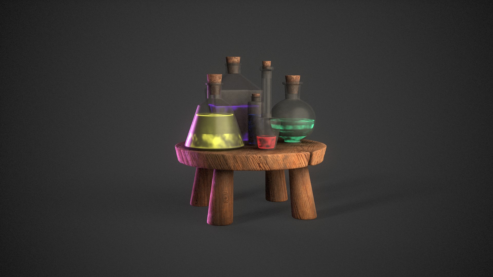 3D Medieval Potion Bottles - TurboSquid 2349950
