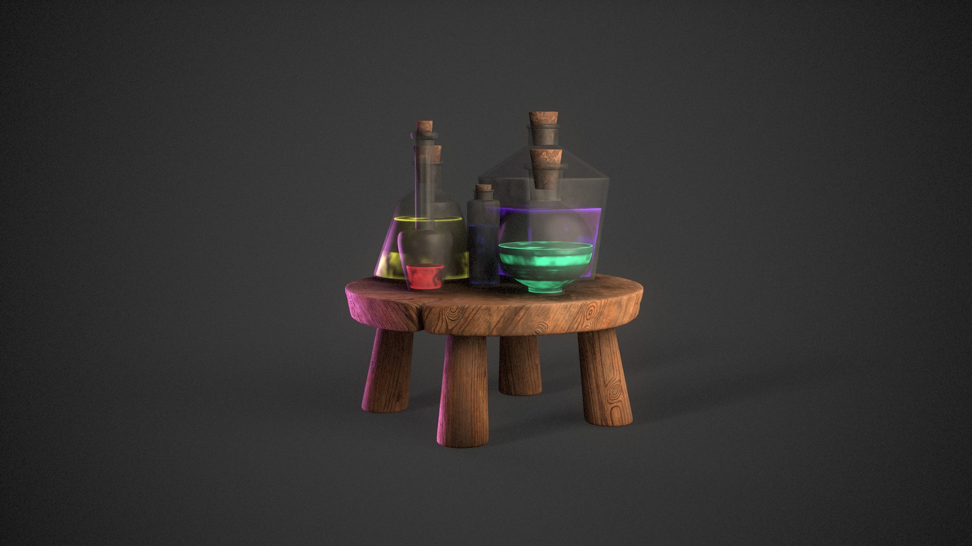 3D Medieval Potion Bottles - TurboSquid 2349950
