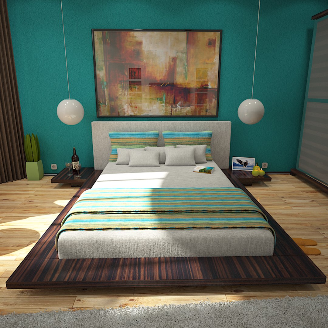Interior Scene Bedroom 1 3d Model