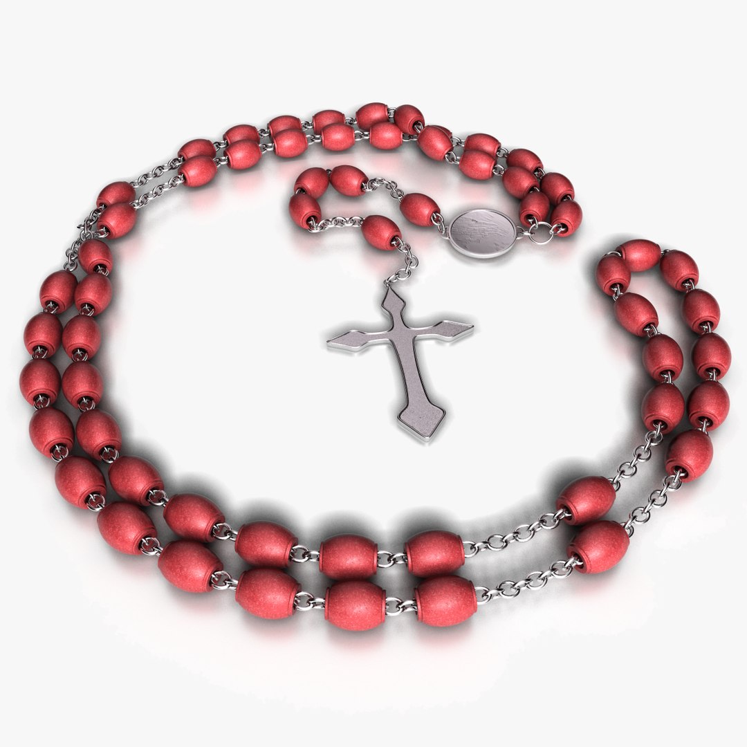 3d Model Rosary Rose Mary