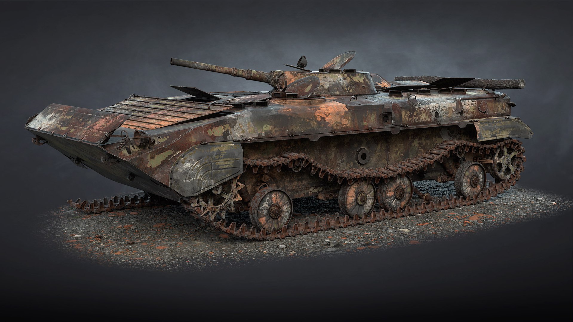 3D BMP-1 IFV Destroyed - TurboSquid 1963430