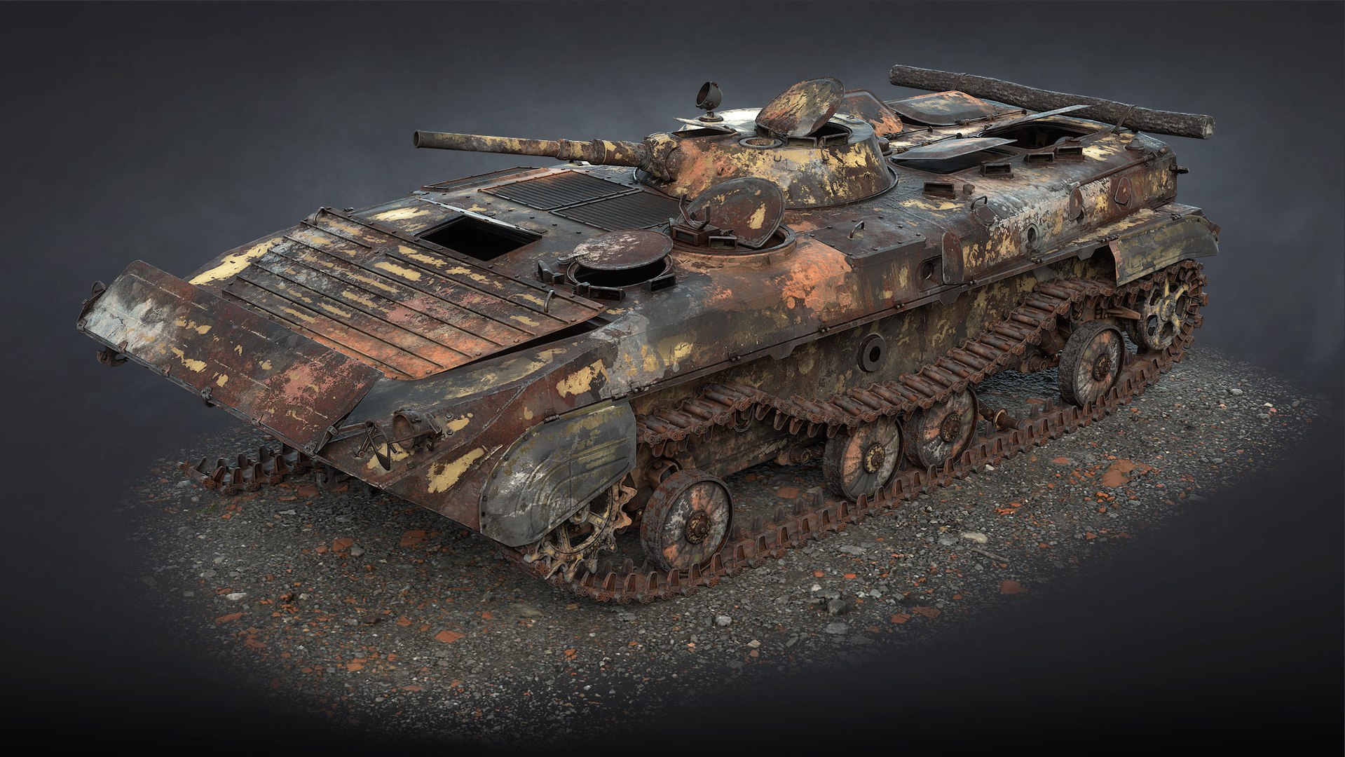 3D BMP-1 IFV Destroyed - TurboSquid 1963430