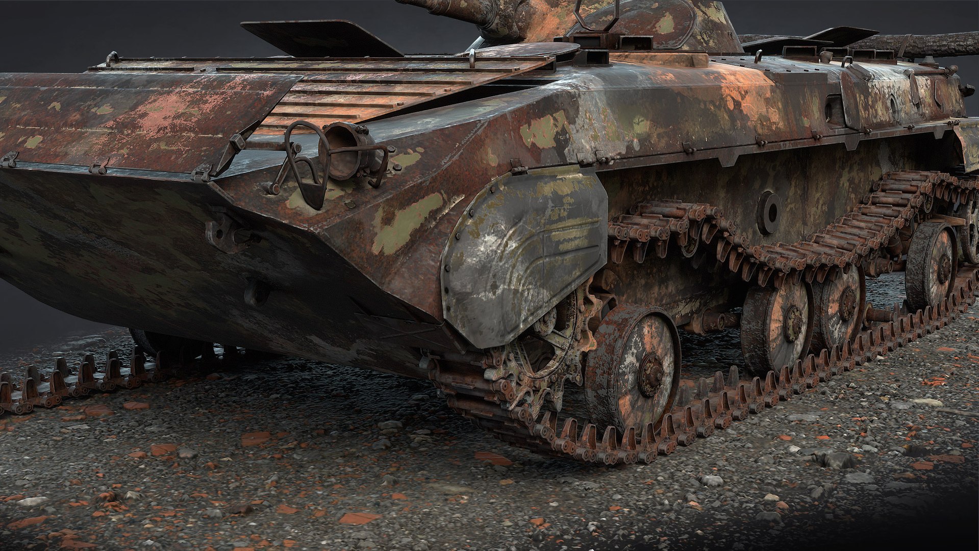 3D BMP-1 IFV Destroyed - TurboSquid 1963430