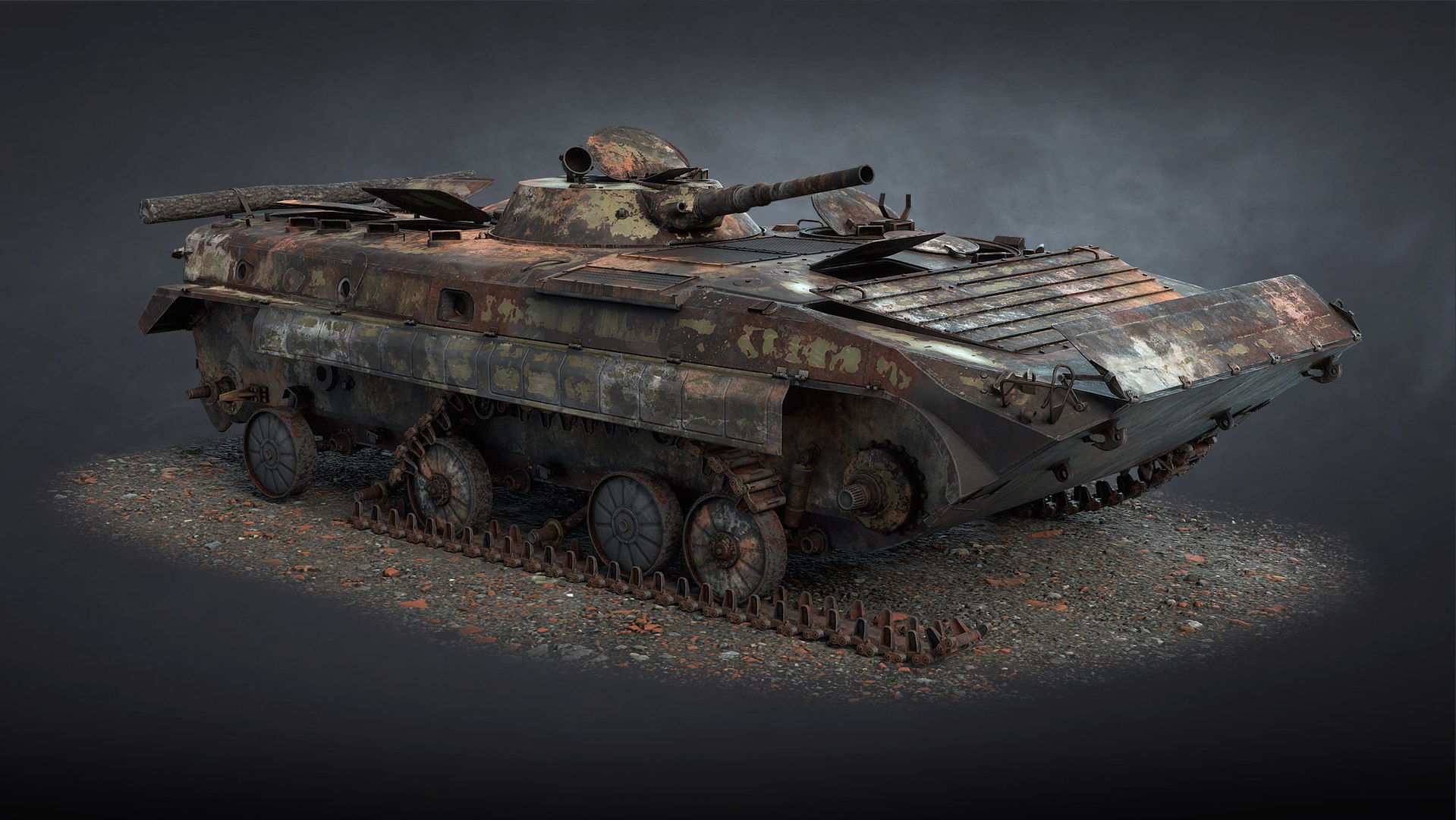 3D BMP-1 IFV Destroyed - TurboSquid 1963430