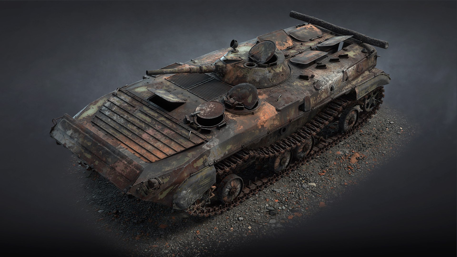 3D BMP-1 IFV Destroyed - TurboSquid 1963430