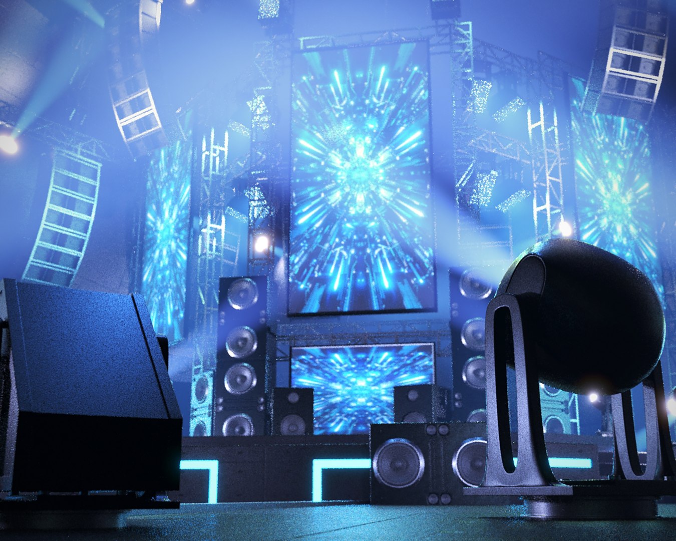 Musical Stage Animated 3D - TurboSquid 2237521