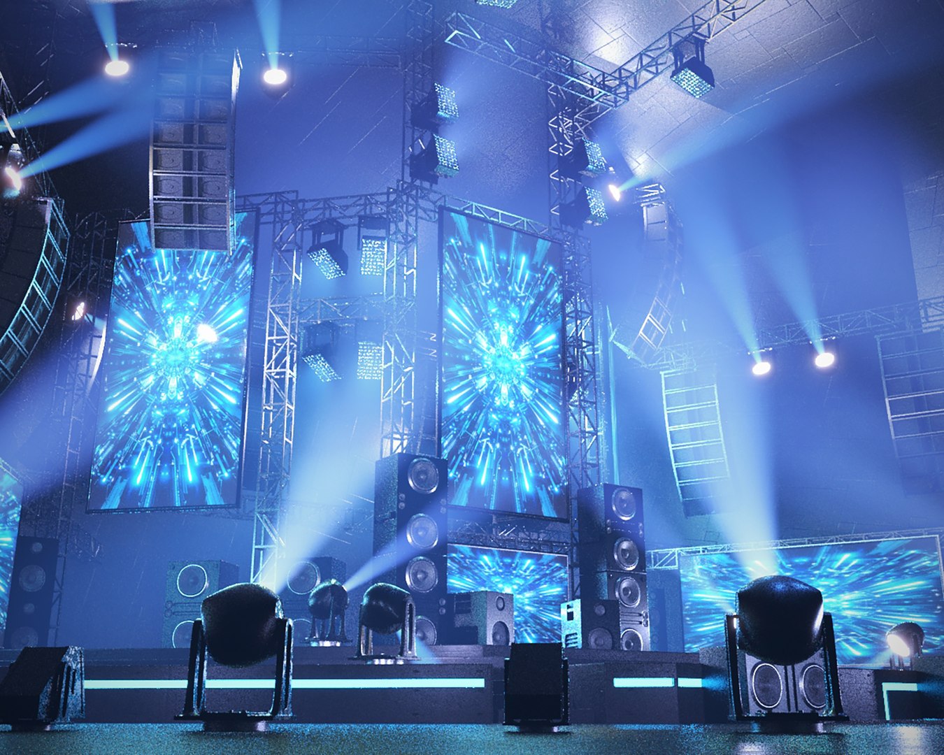 Musical Stage Animated 3D - TurboSquid 2237521