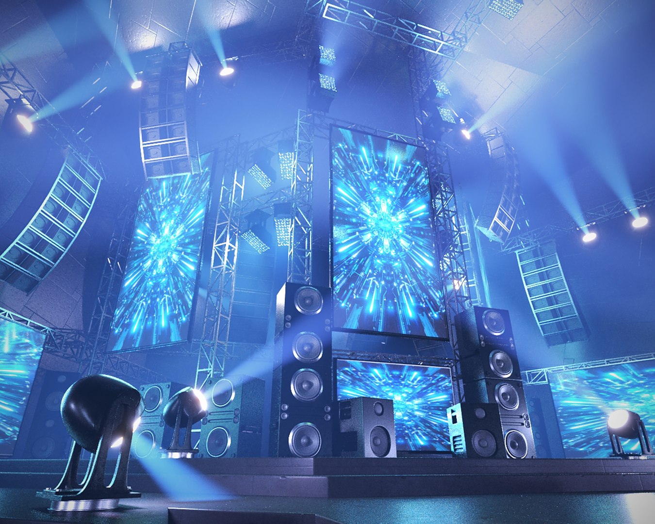 Musical Stage Animated 3D - TurboSquid 2237521