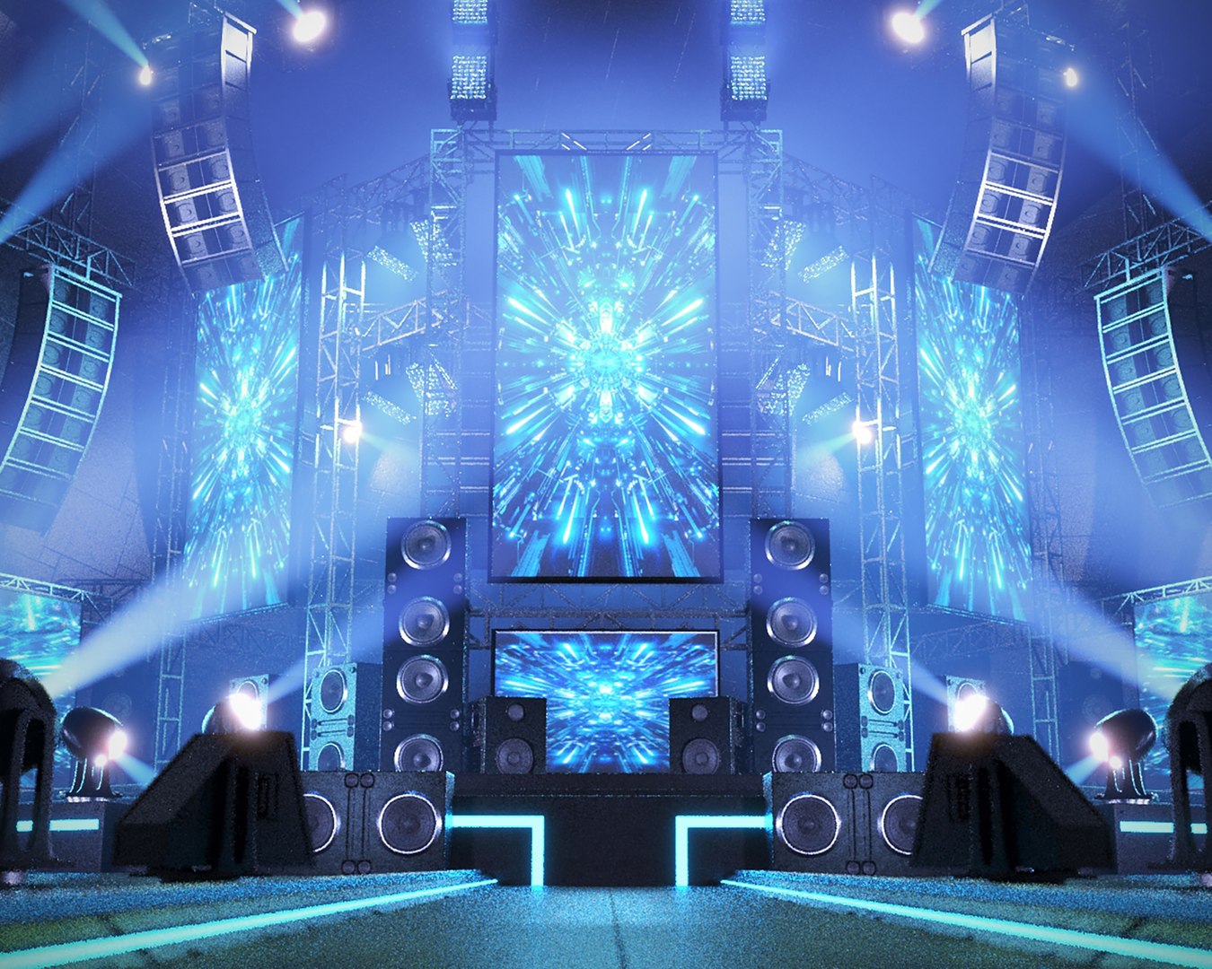 Musical Stage Animated 3D - TurboSquid 2237521