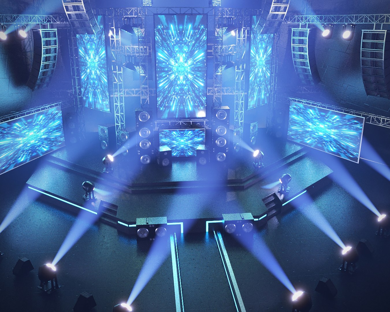 Musical Stage Animated 3D - TurboSquid 2237521