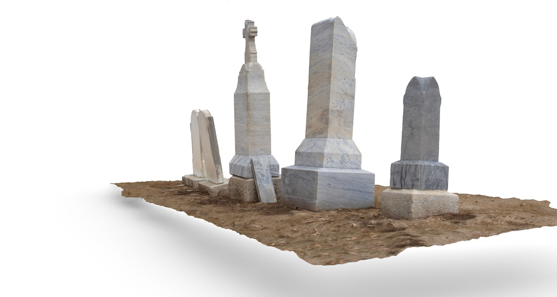 3D Multiple Graves - TurboSquid 2014449