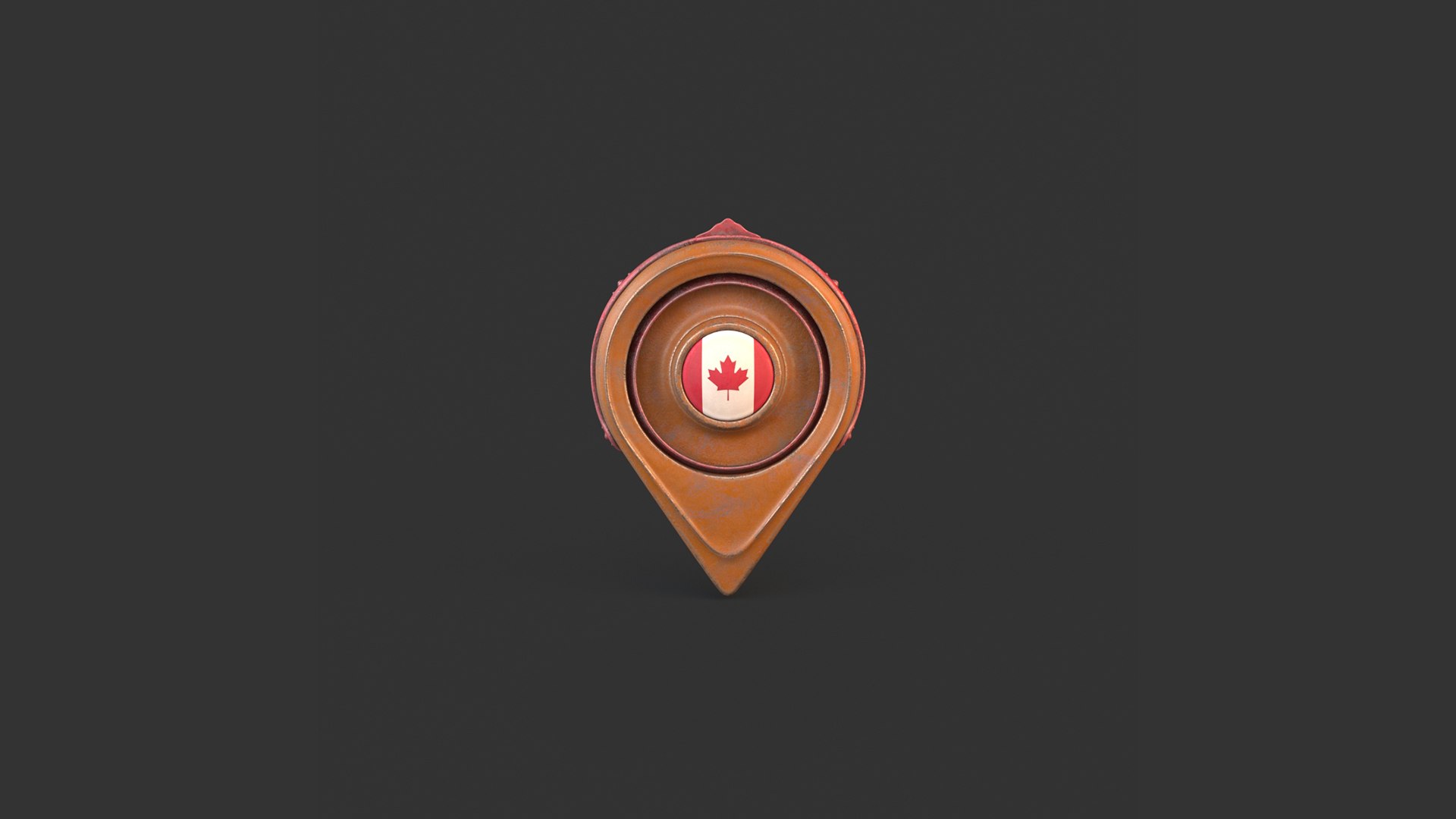 Canada Flag Icon 3D Model - TurboSquid 2063078