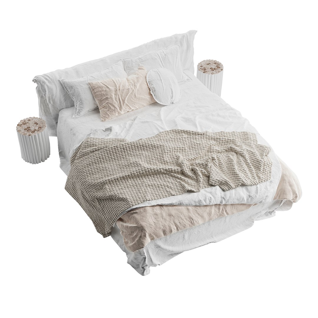 3D Magic Linen Bed - TurboSquid 2396823